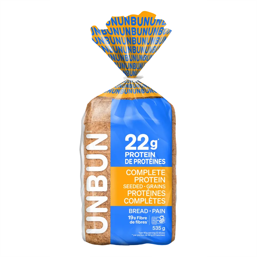 UNBUN Complete Protein Seeded White Bread, 535g – Body Fuel Organics