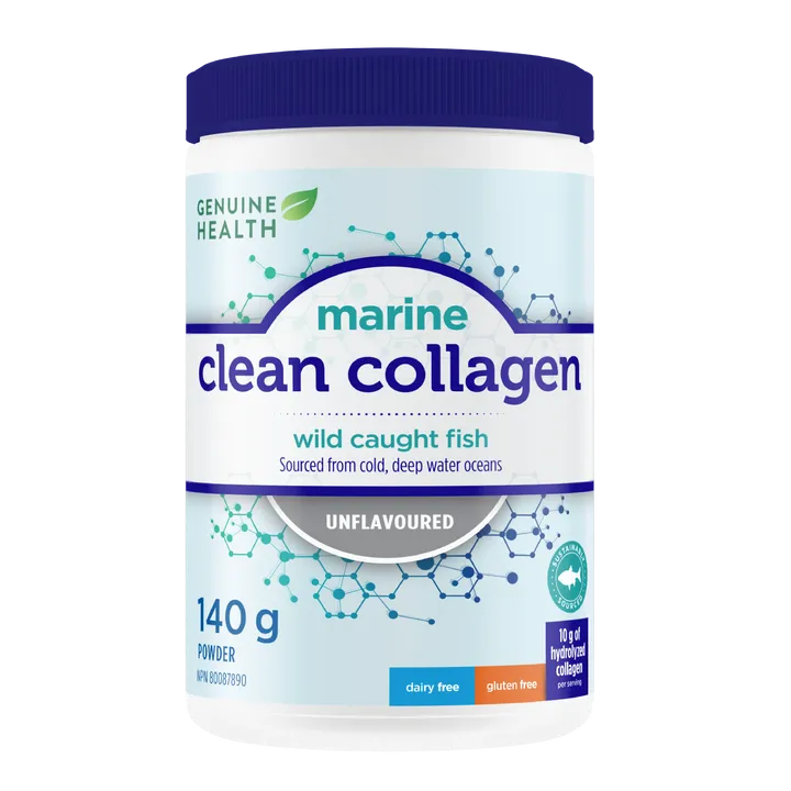 Genuine Health Marine Clean Collagen, Unflv., 140g – Body Fuel Organics