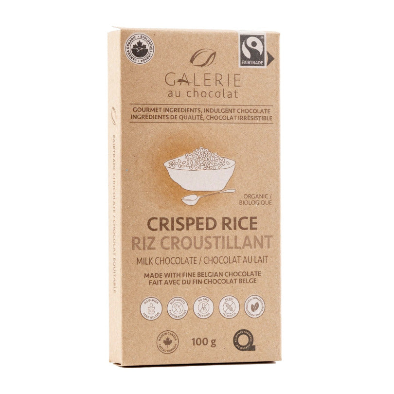 Galerie Au Chocolat Crisped Rice Milk Chocolate (100g) – Body Fuel Organics