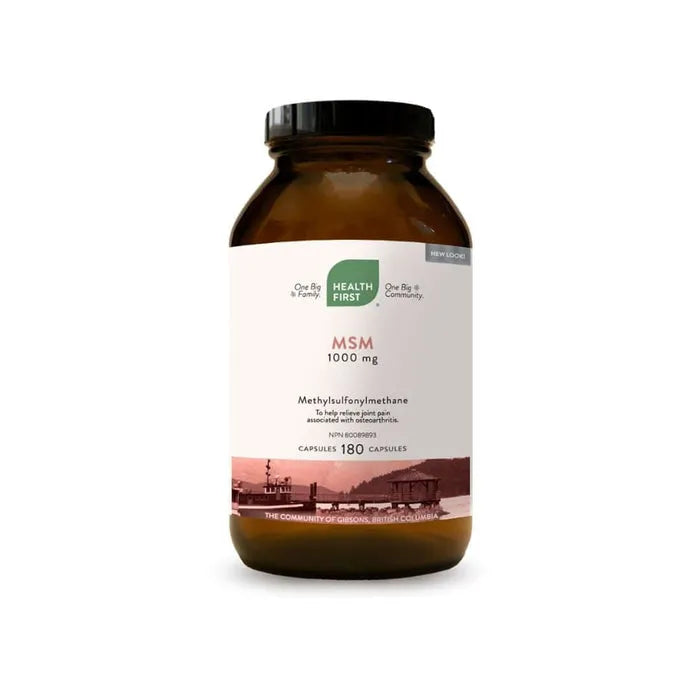 Health First MSM 1000mg, 180caps – Body Fuel Organics