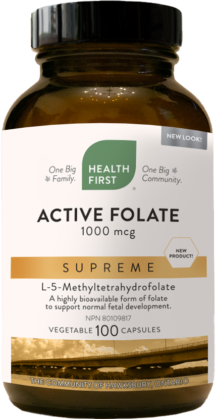 Health First Active Folate 1000mcg, 100 capsules – Body Fuel Organics