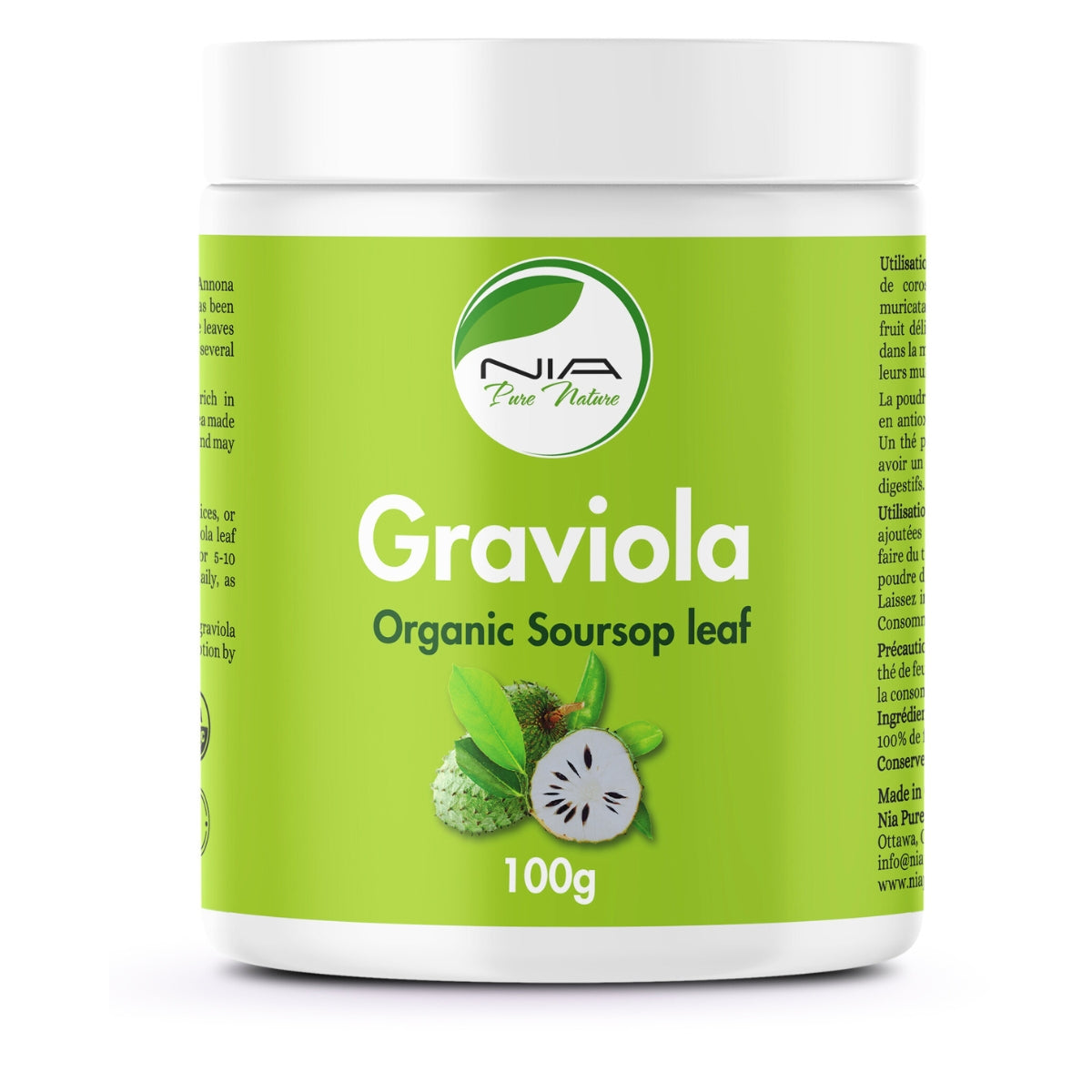 Nia Pure Nature Graviola (Organic Soursop Leaf) 100g – Body Fuel Organics