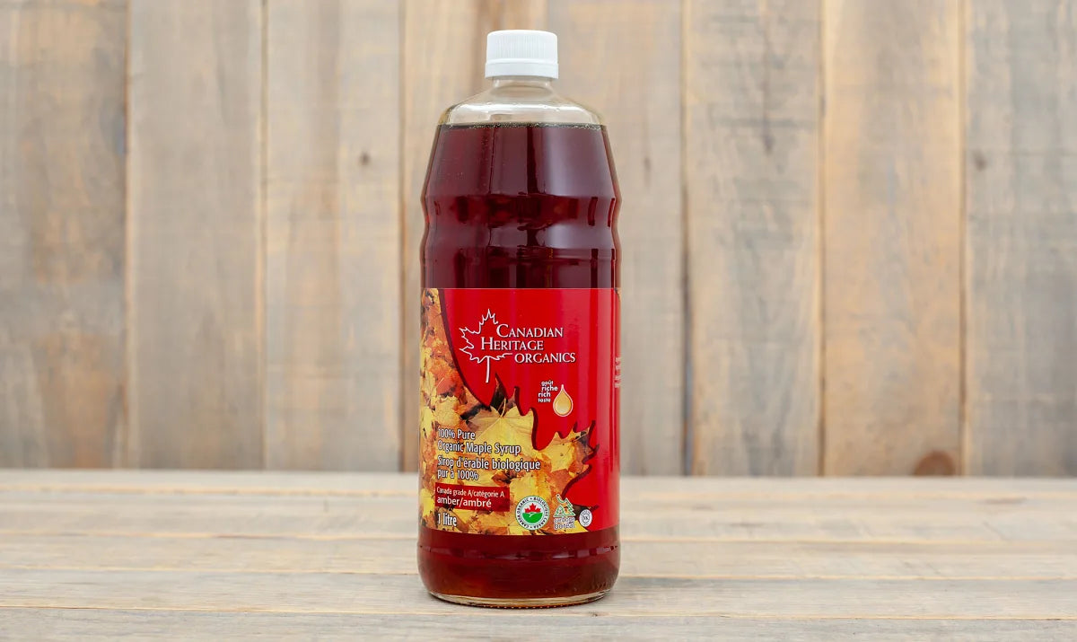 Canadian Heritage Organics, 100% Pure Maple Syrup, 1L Amber Grade A ...