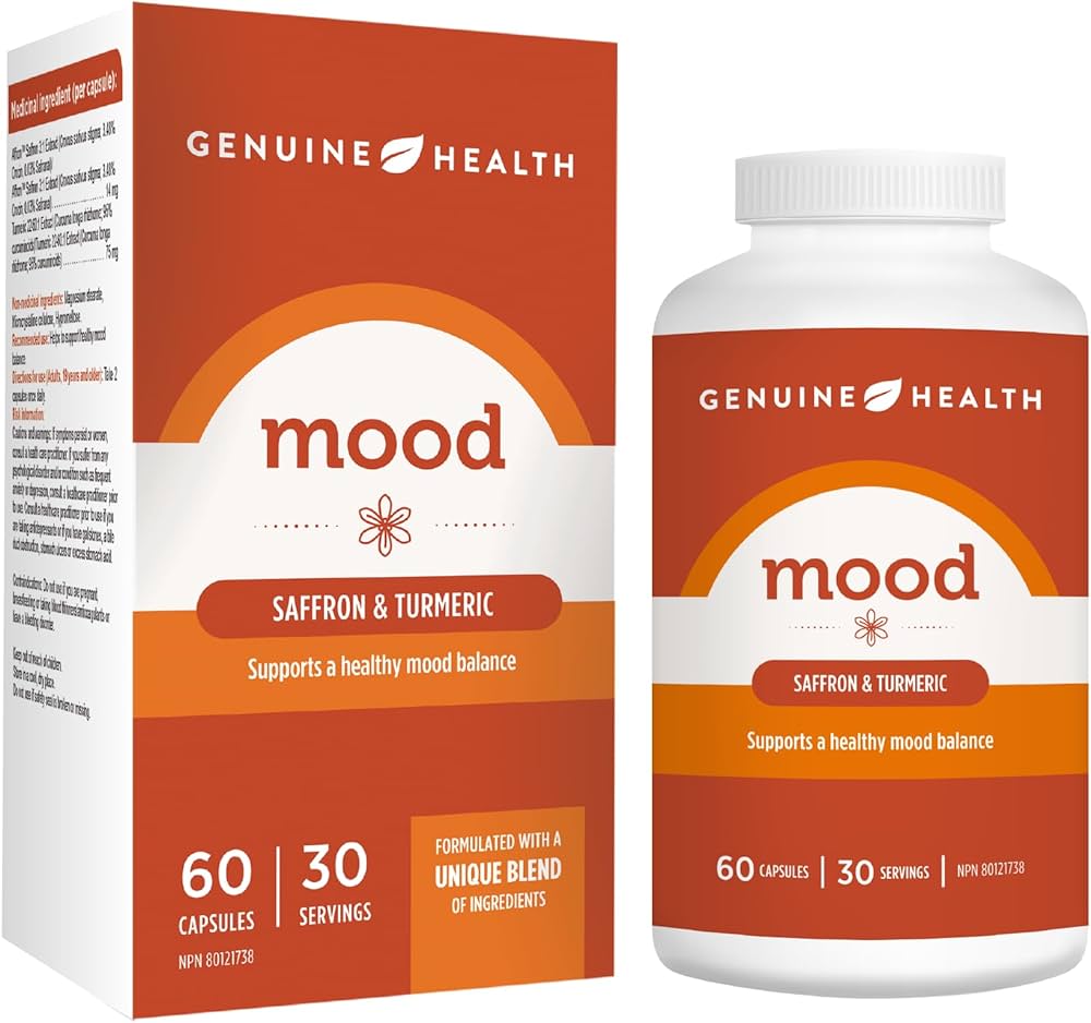 Genuine Health Mood Saffron & Turmeric (60 Capsules) – Body Fuel Organics
