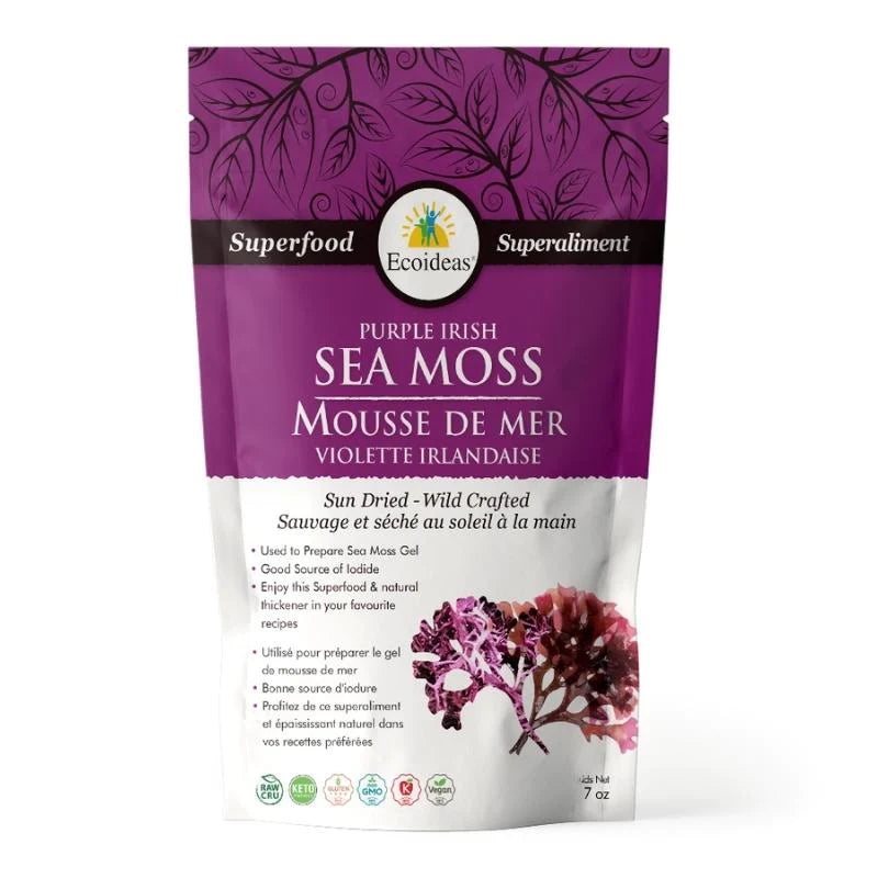 Ecoideas Organic Purple Irish Sea Moss - Sun Dried (113g) – Body Fuel ...