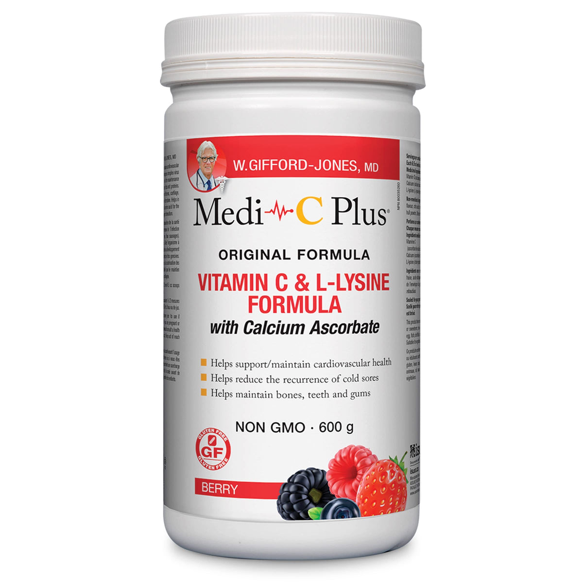 Medi-C Plus Vitamin C & L-lysine Berry Powder (600g) – Body Fuel Organics