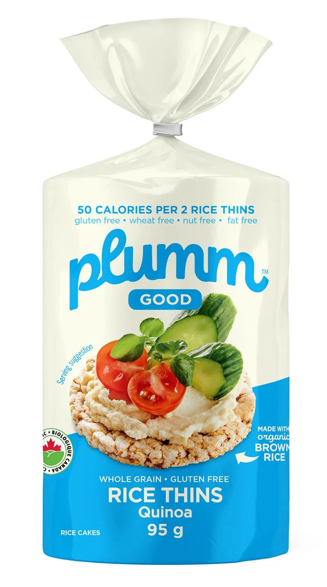 Plumm Good Whole Grain Rice Thins with Quinoa, 95g – Body Fuel Organics
