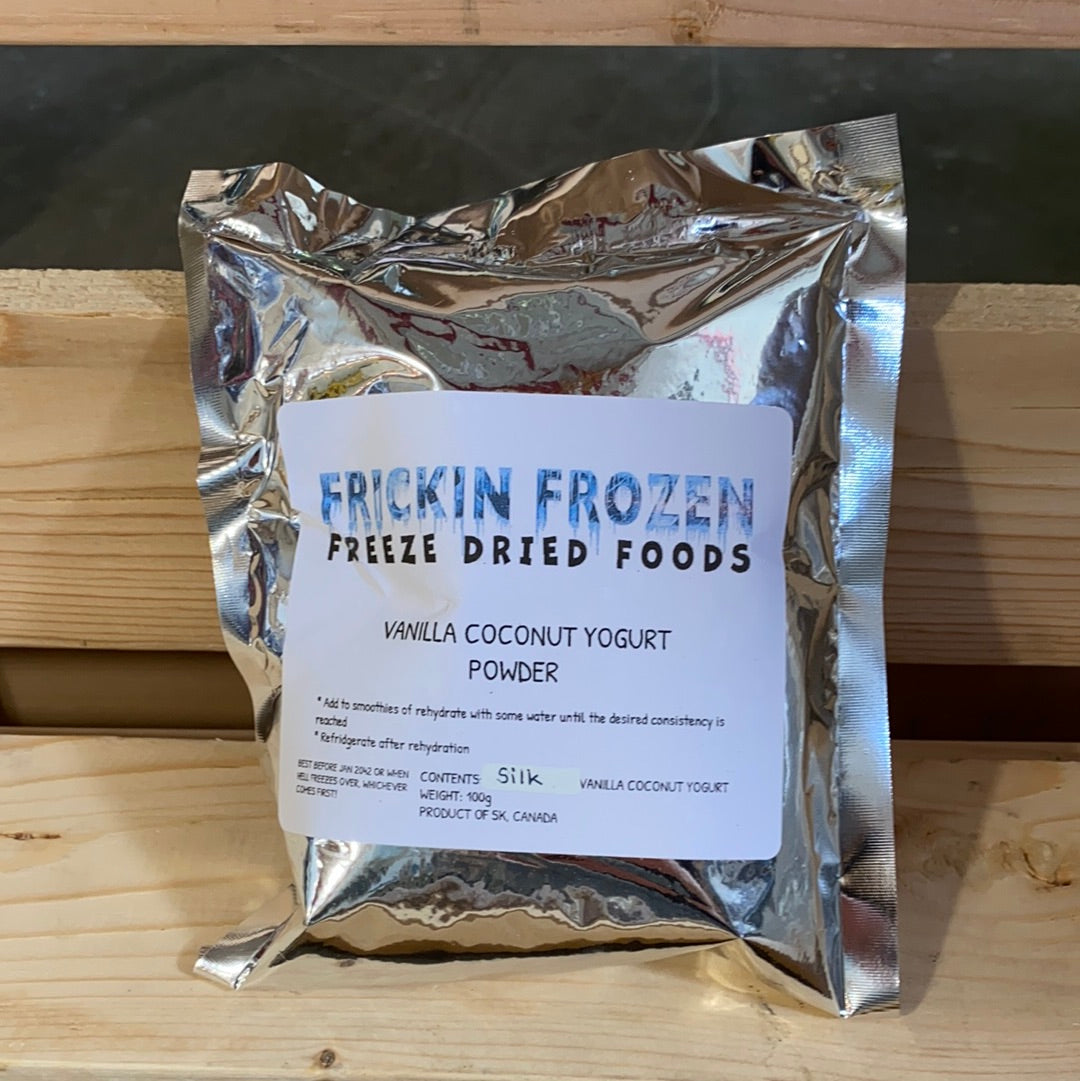 Frickin Frozen Freeze Dried Foods Vanilla Coconut Yogurt Powder (100g ...