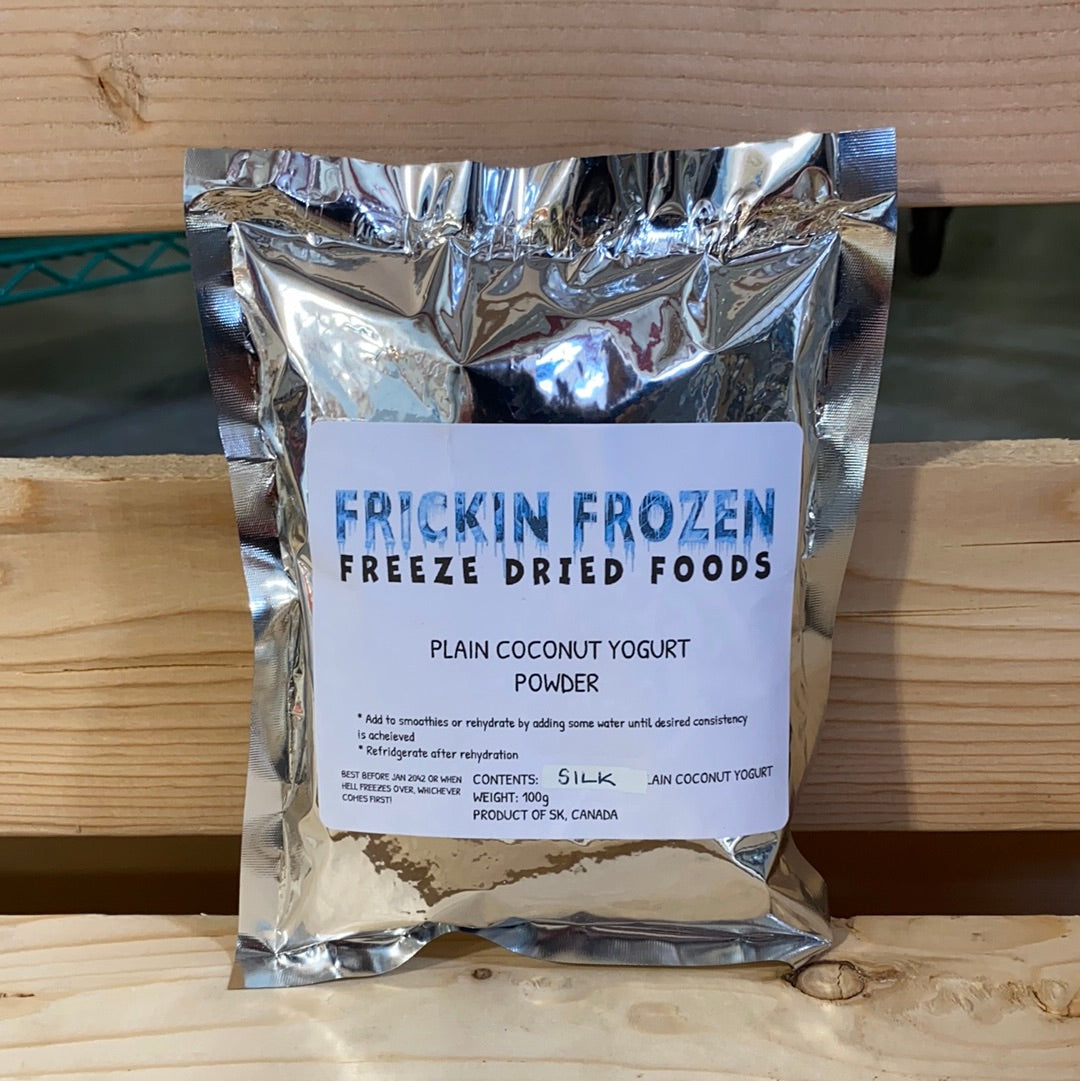 Frickin Frozen Freeze Dried Foods Plain Coconut Yogurt Powder (100g ...