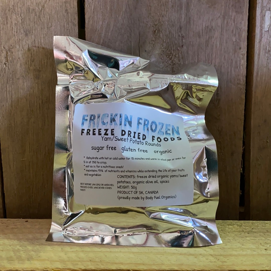 Frickin Frozen Freeze Dried Foods Yam/Sweet Potato Rounds (50g) – Body ...