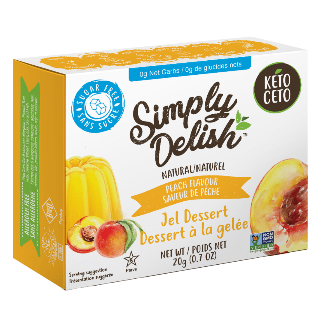 Simply Delish Jel Dessert Peach (20g) – Body Fuel Organics